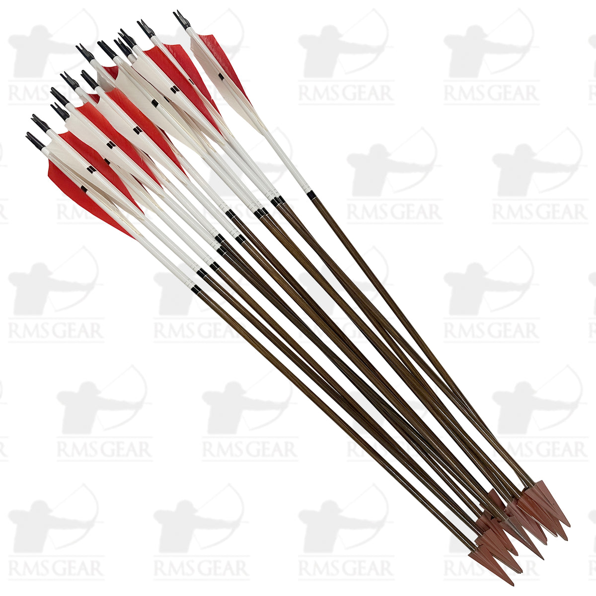Used Wood Arrows w/ Grizzly Broadheads - 28" BOP - 70/75# - WDA1018MF ...